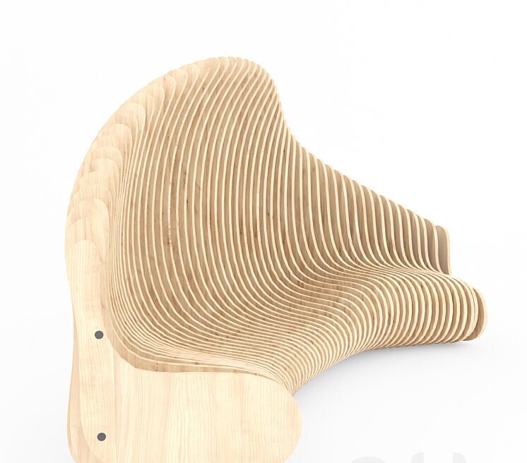 Parametric Design,parametric Bench Model,wood Furniture,cnc Cutting ...