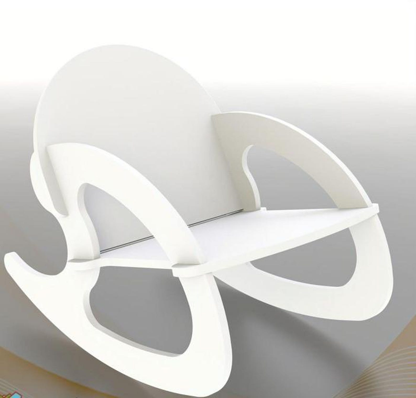 CNC CUTTING FILE Wooden Rocking Chair, Cnc Rocking Chair, Laser Cut ...