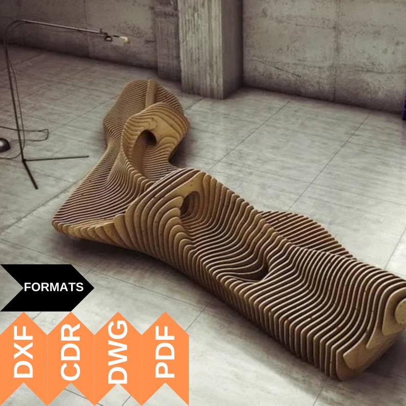 CNC CUTTING FILE Wooden Parametric Bench, Bench Cnc, Dxf Files, Cnc ...