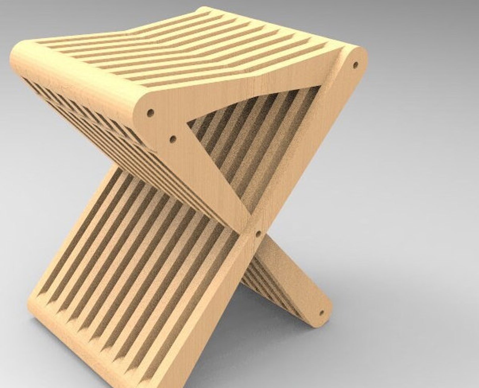 CNC CUTTING FILE Wooden Folding Stool, Cnc Stool, Laser Cut Files, Cnc ...