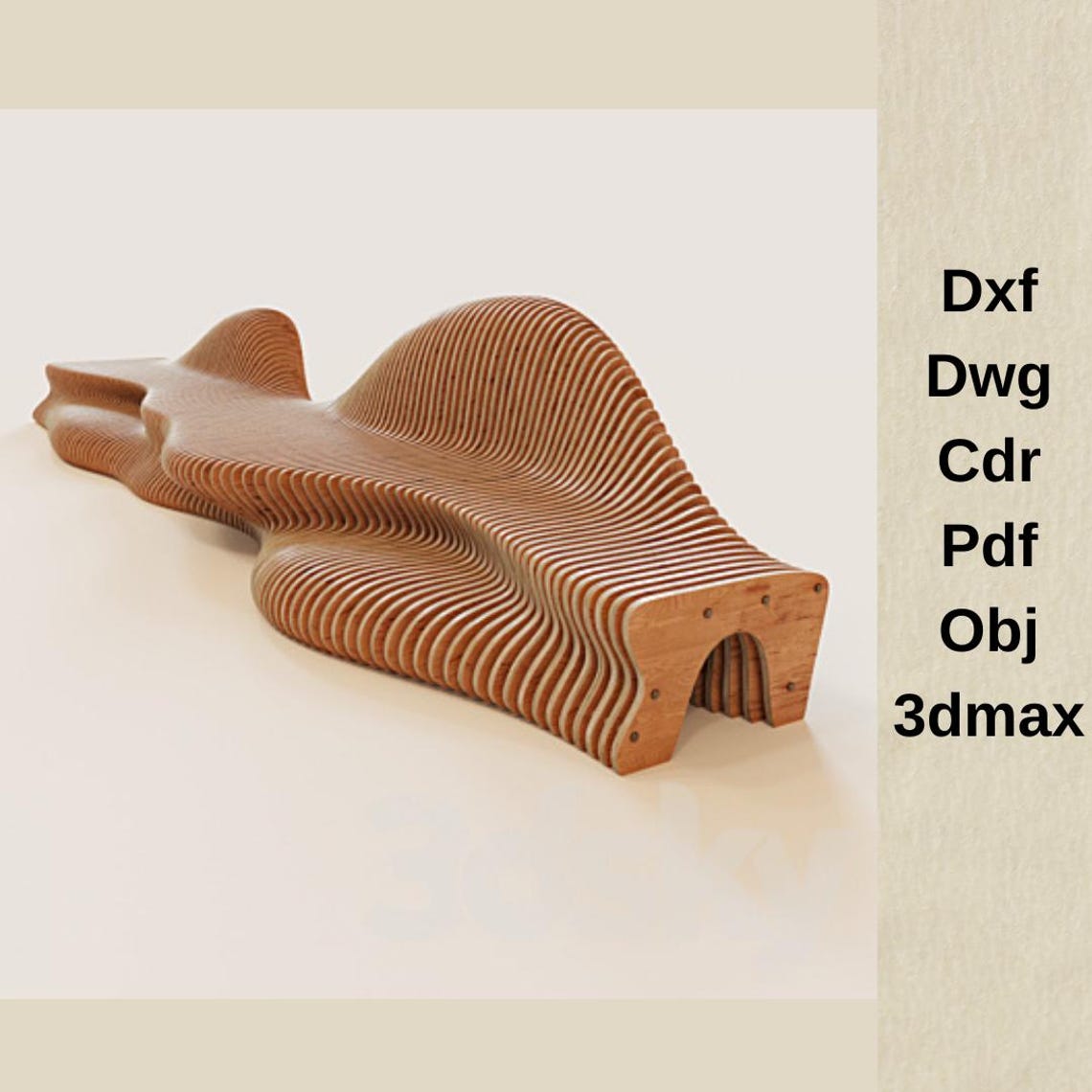 Parametric Cut Files,cnc Cutting Files,wood Bench Drawing,dxf File ...