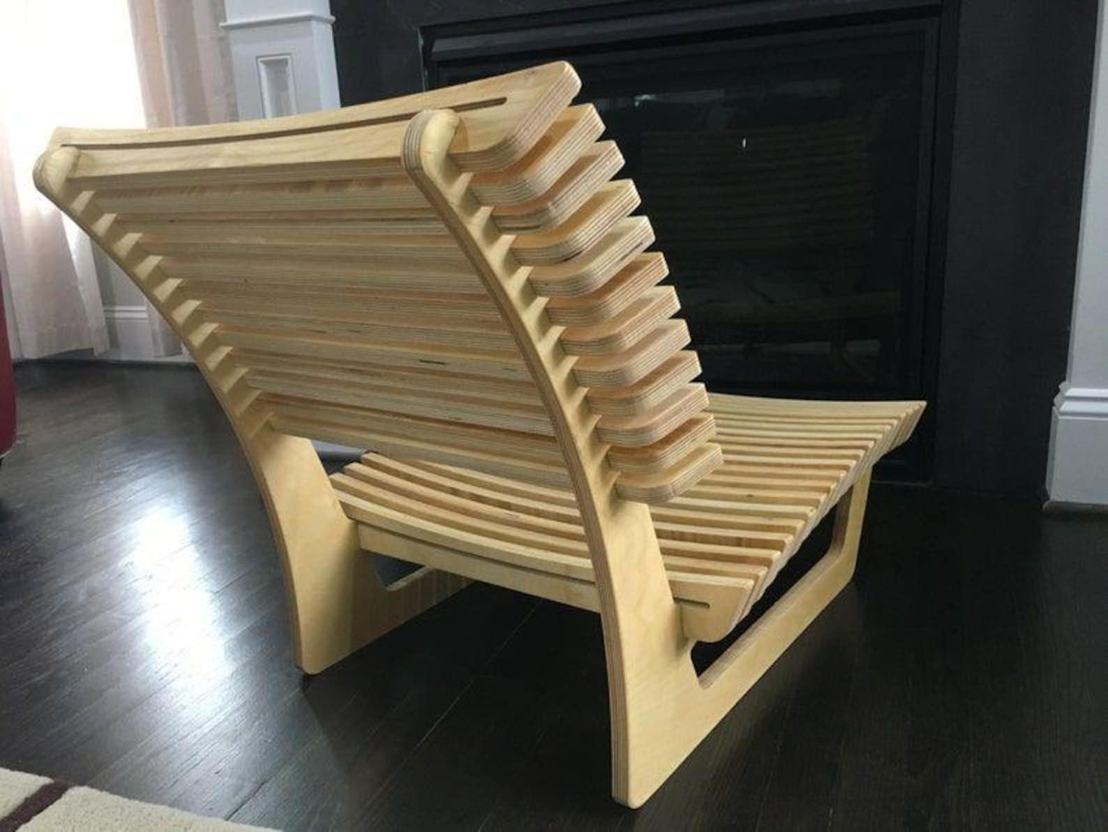 Cnc Chair Cut Files,dxf Files for Cnc,vcarve,wood Chair Model,cnc ...