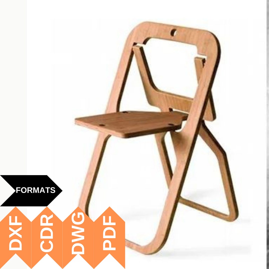 CNC CUTTING FILE Wooden Folding Chair, Cnc Folding Chair, Laser Cut ...