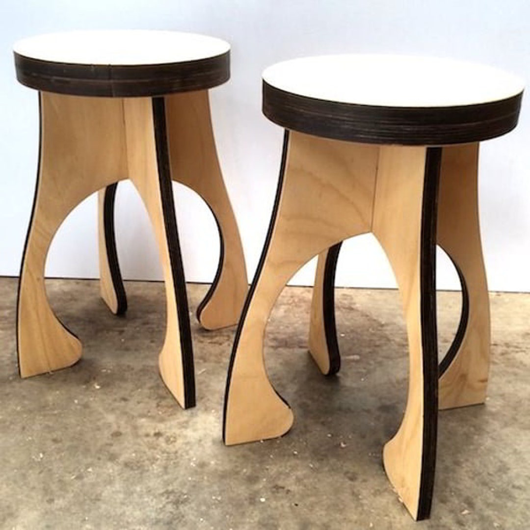 Parametric Stool Stool Cnc Dxf Files Cnc Furniture Stool - Etsy