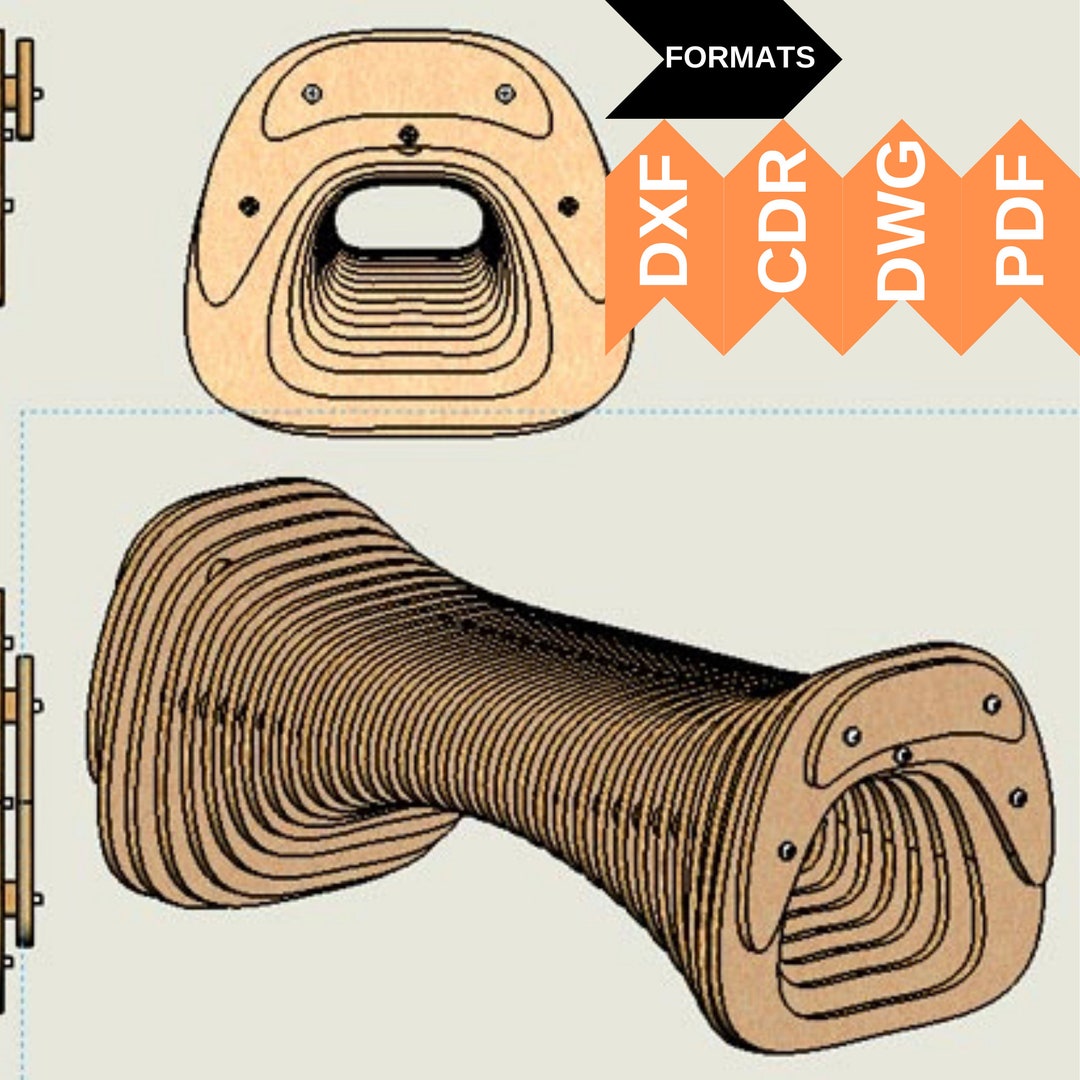 CNC CUTTING FILE Wooden Parametric Bench, Cnc Parametric Bench, Laser ...