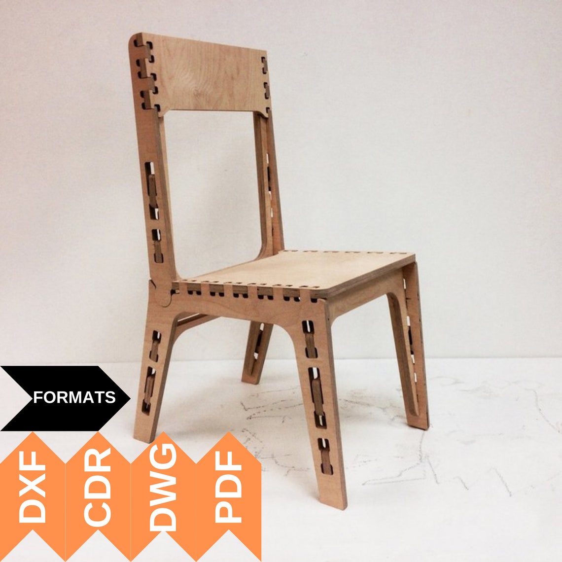 CNC CUTTING FILE Wooden Chair, Cnc Chair, Laser Cut Files, Cnc Files ...
