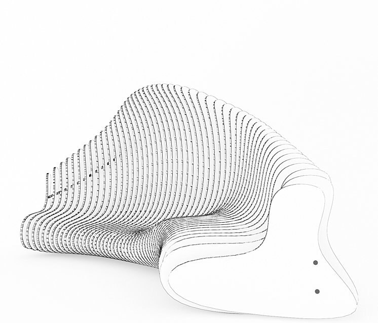 Parametric Design,parametric Bench Model,wood Furniture,cnc Cutting ...