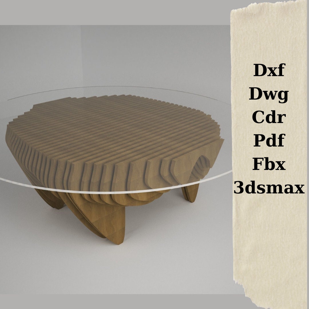 Cnc Cutting Files,parametric Desing,wood Coffe Table Drawing,cutting ...