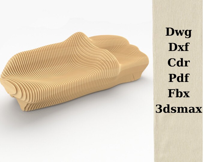 Parametric Bench Design for Home Office and Interiors Digital Download Dxf Files Vector Template ...