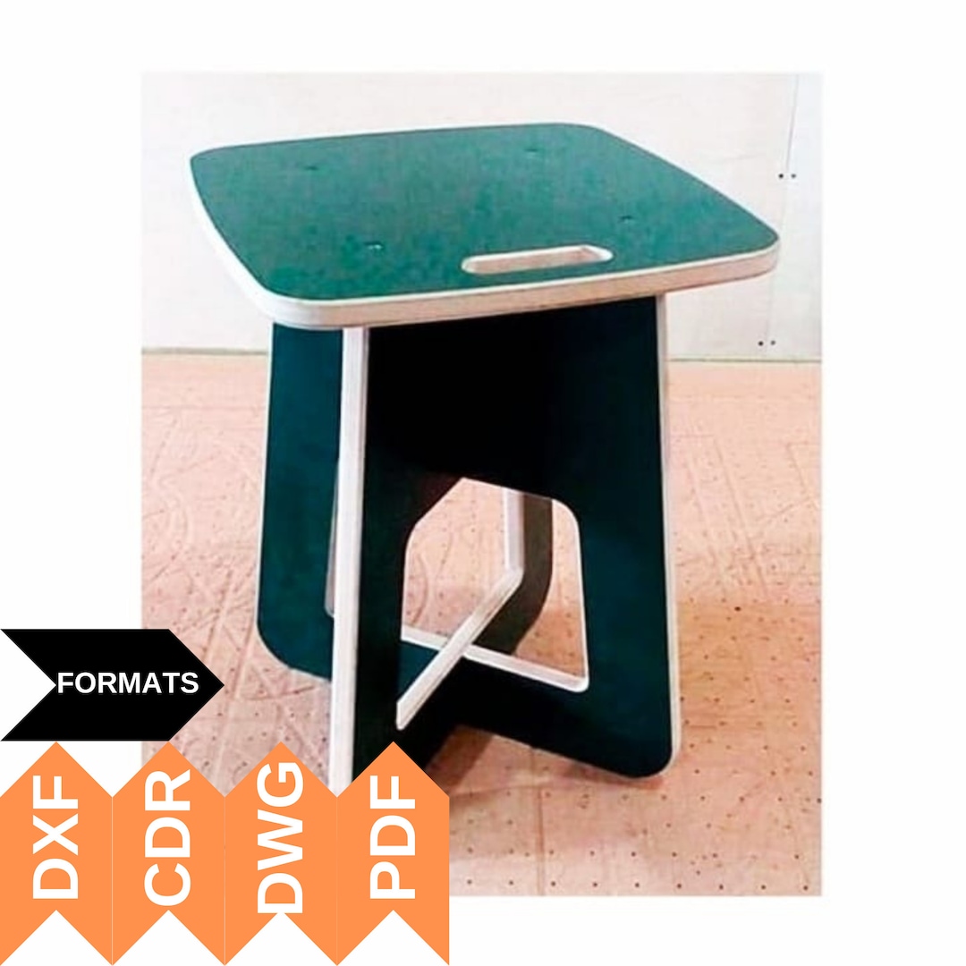 CNC CUTTING FILE Wooden Stool, Cnc Stool, Laser Cut Files, Cnc Files ...