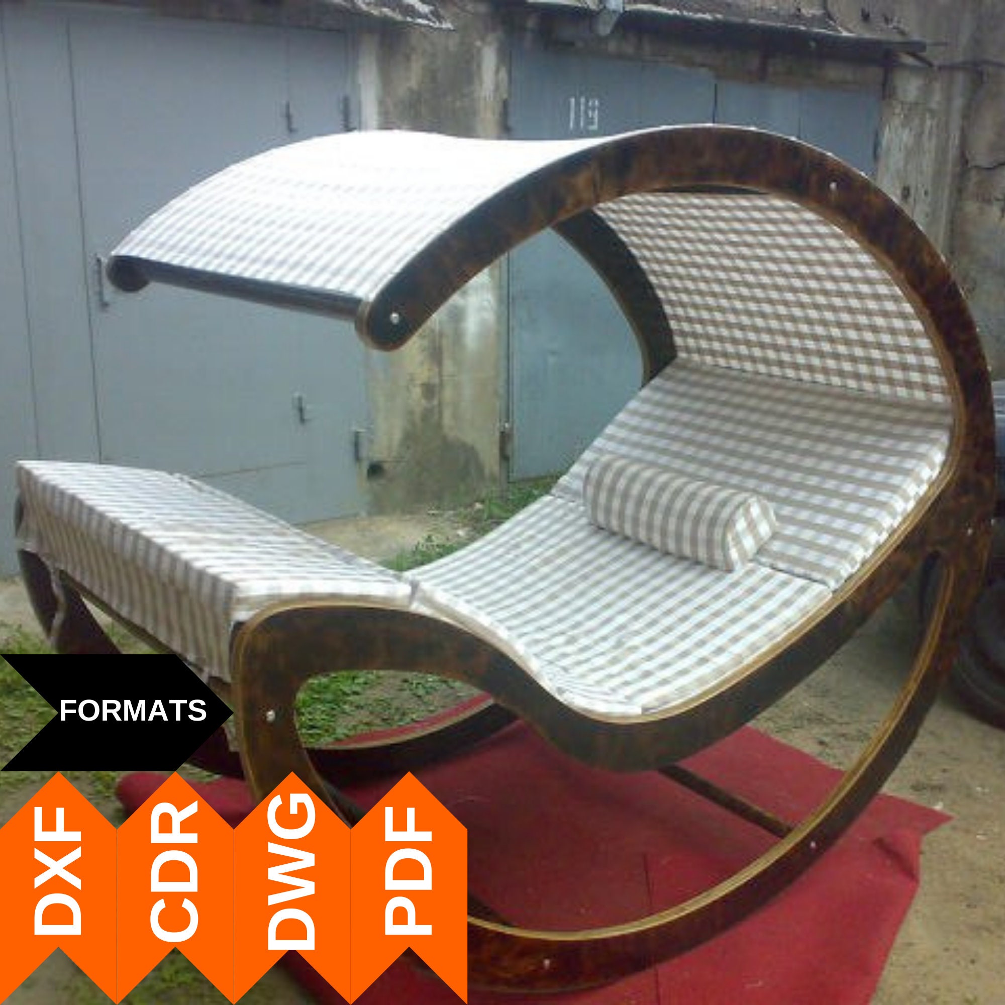 CNC CUTTING FILE Wooden Rocking Chair, Cnc Chair, Laser Cut Files, Cnc ...