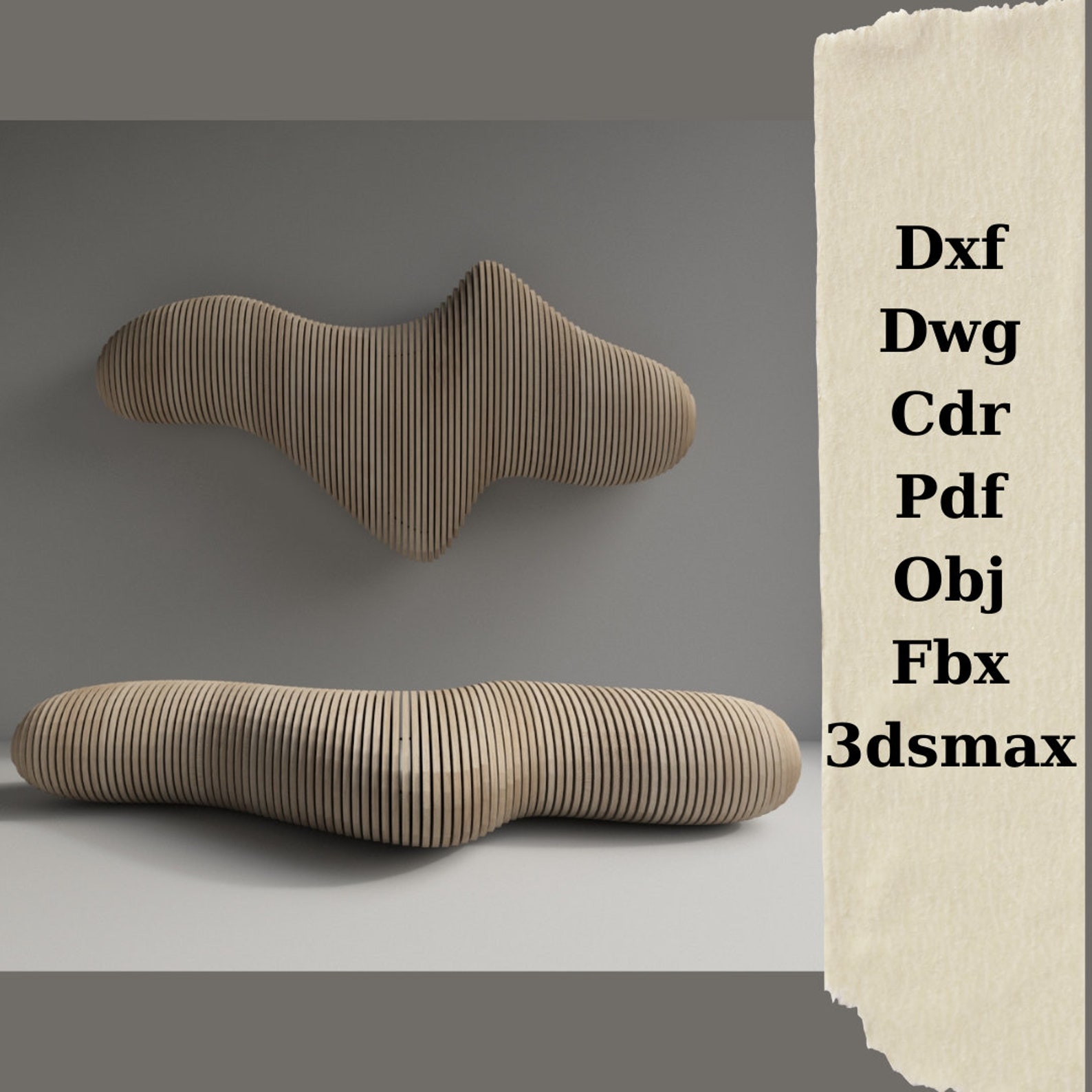 Parametric Desing,cutting Machine Files,cnc Machine,dxf,wood Furniture ...