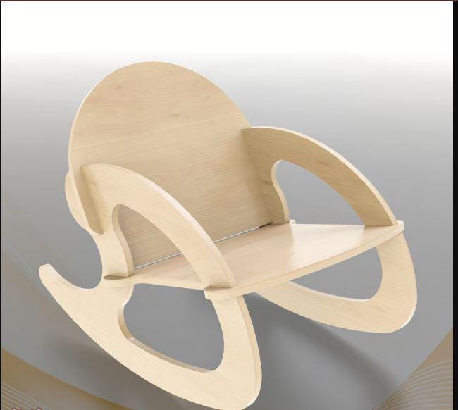 CNC CUTTING FILE Wooden Rocking Chair, Cnc Rocking Chair, Laser Cut ...