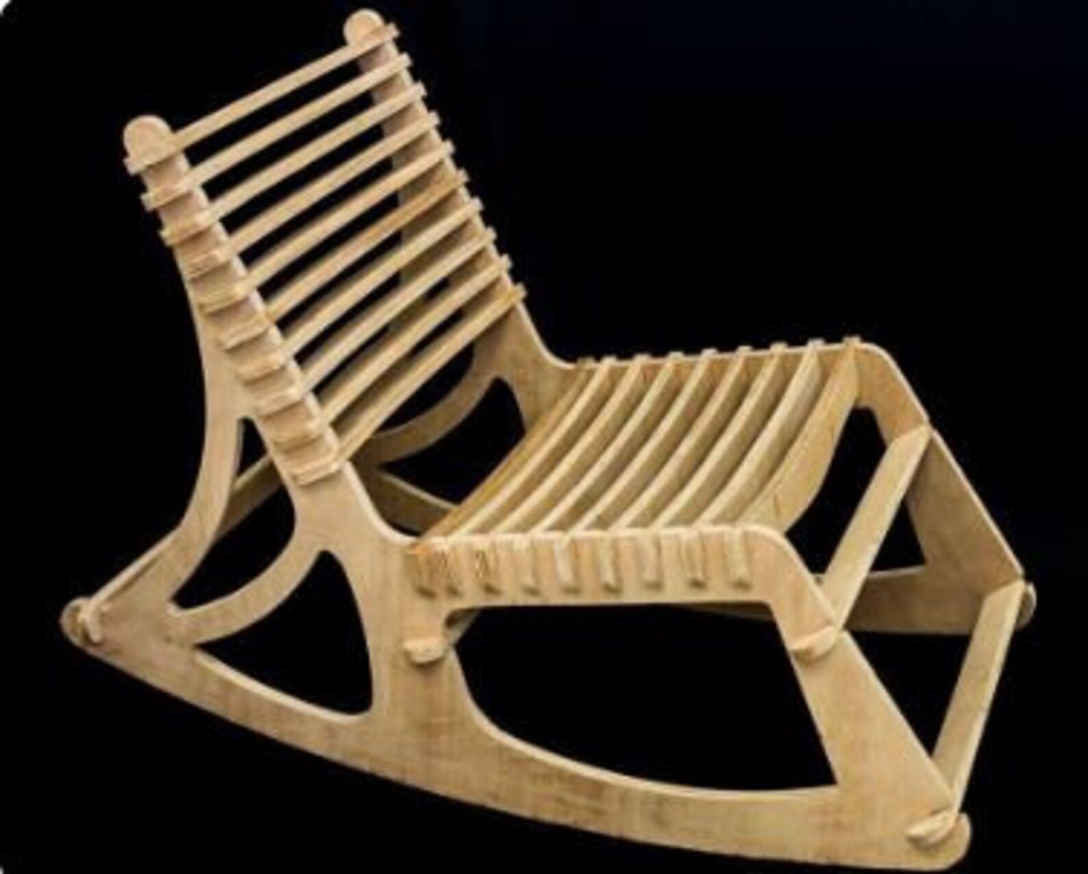 CNC CUTTING FILE Wooden Rocking Chair, Cnc Rocking Chair, Laser Cut ...