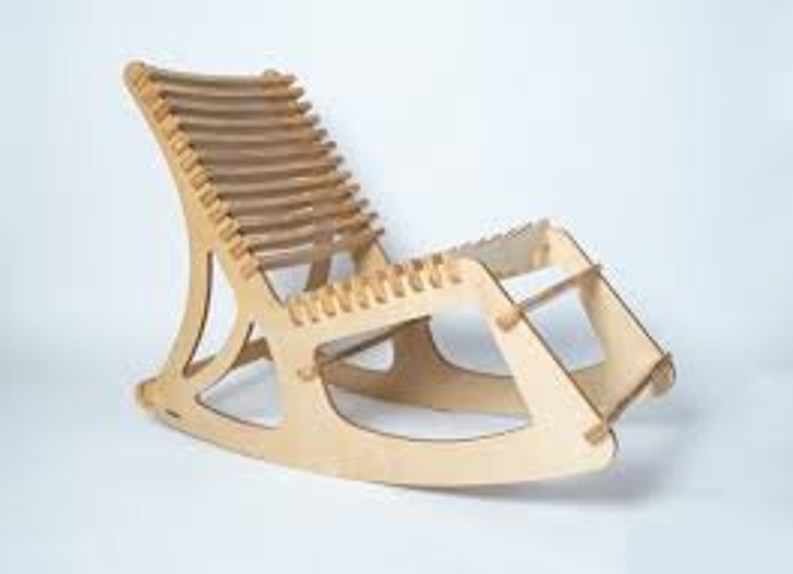 CNC CUTTING FILE Wooden Rocking Chair, Cnc Rocking Chair, Laser Cut ...