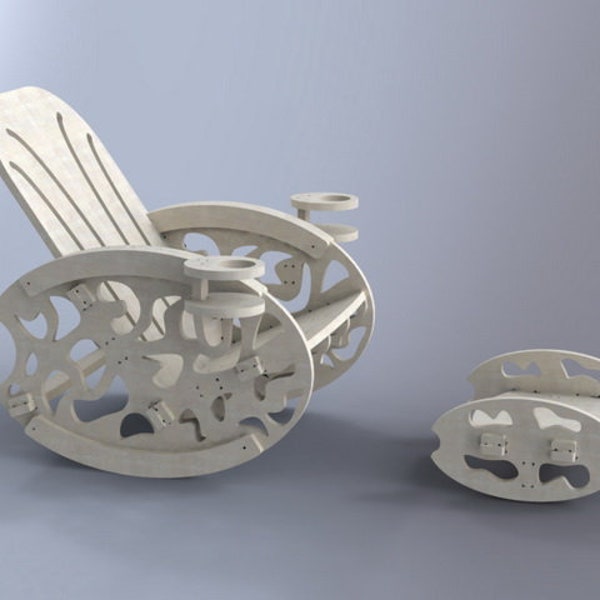 Rocking Chair Dxf - Etsy