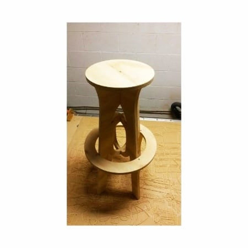 CNC CUTTING FILE Wooden Bar Stool, Cnc Stool, Laser Cut Files, Cnc ...