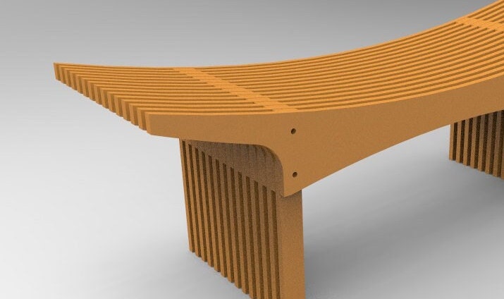 CNC CUTTING FILE Wooden Parametric Bench, Cnc Bench, Laser Cut Files ...