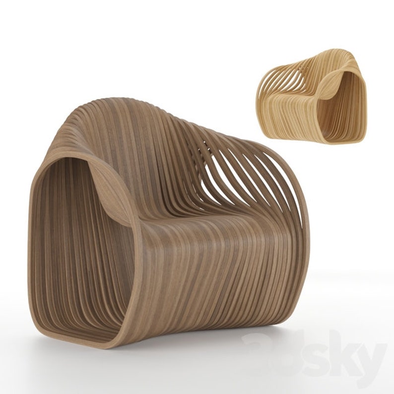 Parametric Chair,parametric Design,wood Chair Model,cnc Machine,cutting ...