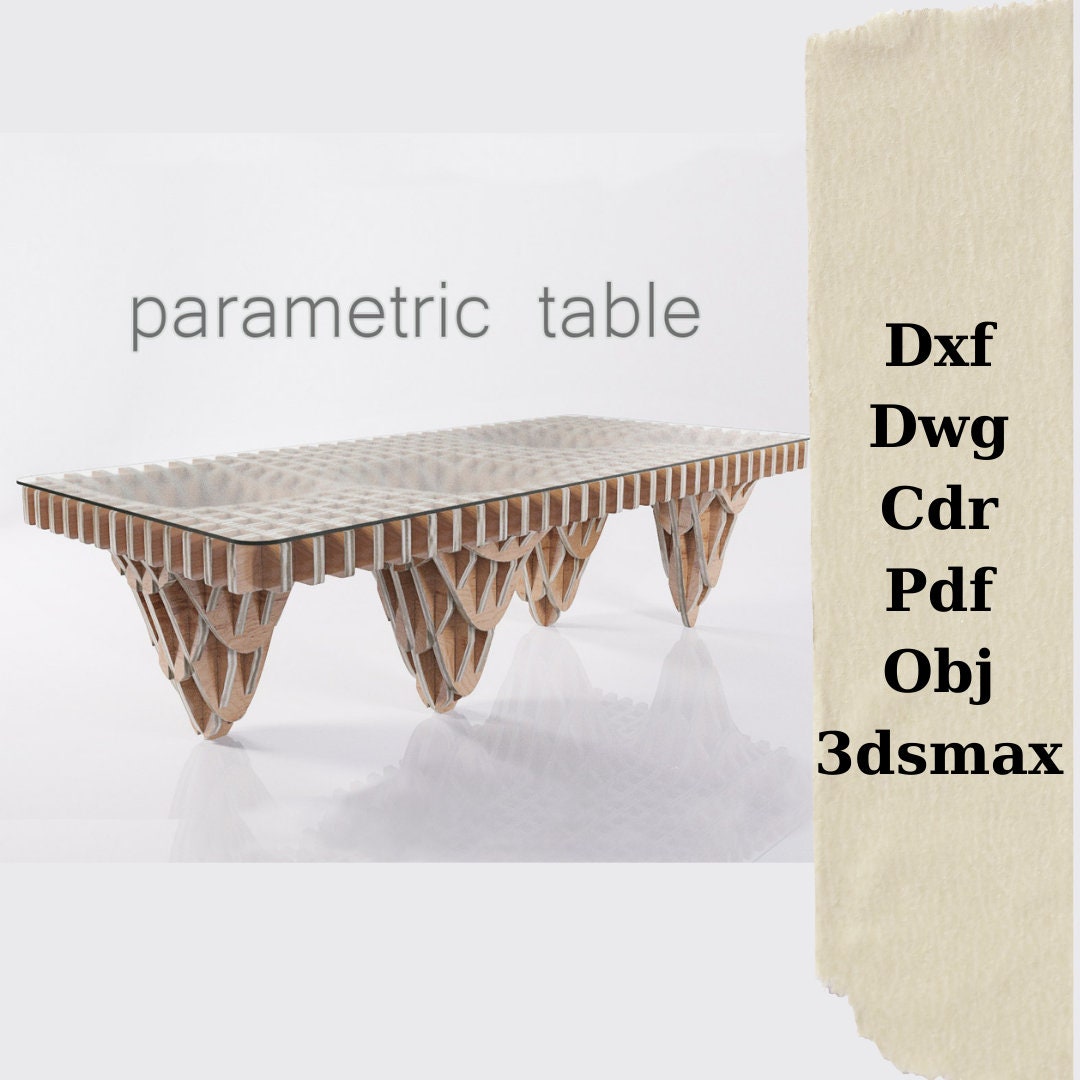 Parametric Desing,cutting Machine Files,parametric Table Model,wood ...