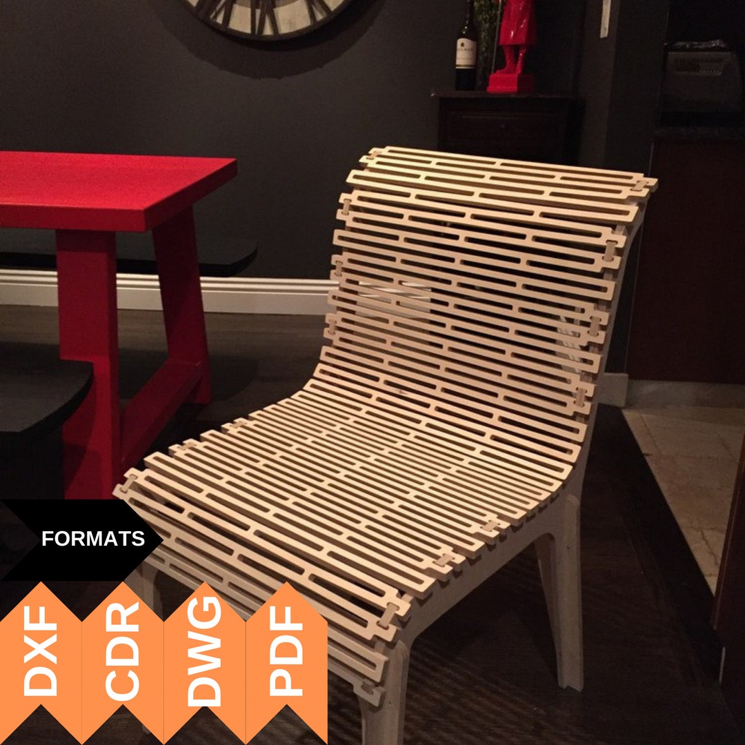 CNC CUTTING FILE Wooden Chair, Cnc Chair, Laser Cut Files, Cnc Files ...