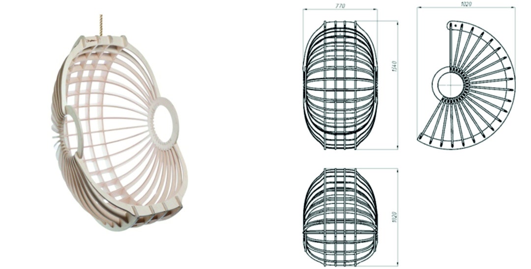 Parametric Swing Chair Cnc Swing Files for Wood Parametric - Etsy