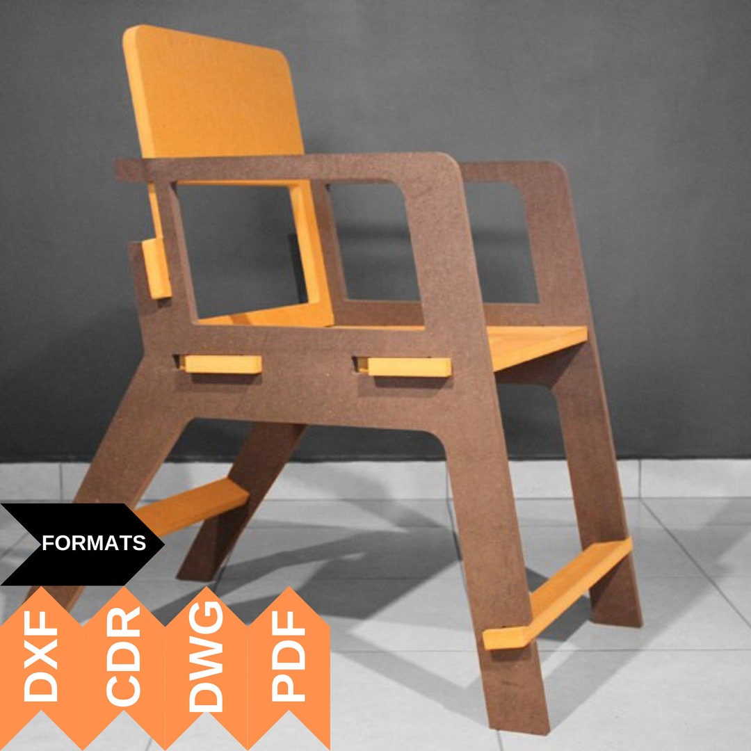 CNC CUTTING FILE Wooden Chair, Cnc Chair, Laser Cut Files, Cnc Files ...