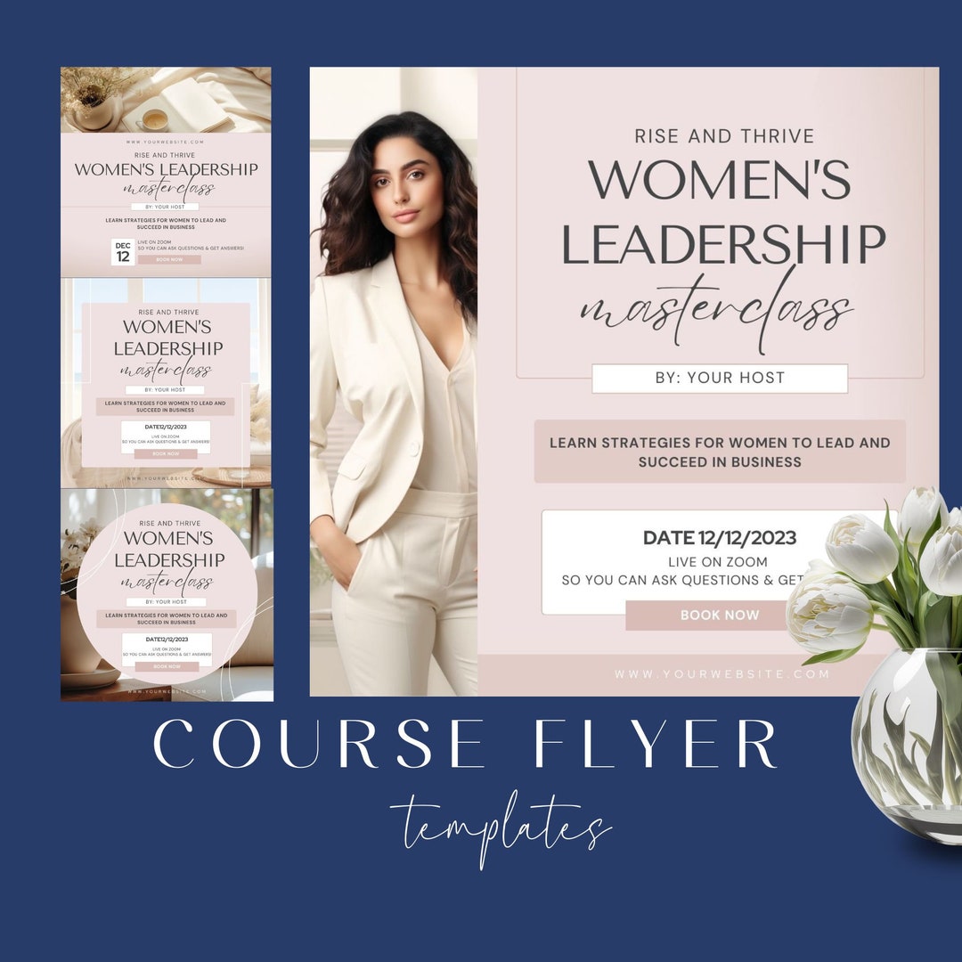 Course Flyer Template, Course Flyer Masterclass Canva Template, DIY ...
