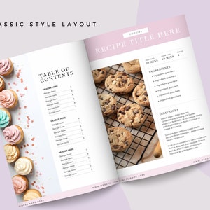Recipe Ebook Template Cookbook Book, Canva Template Editable, Family ...