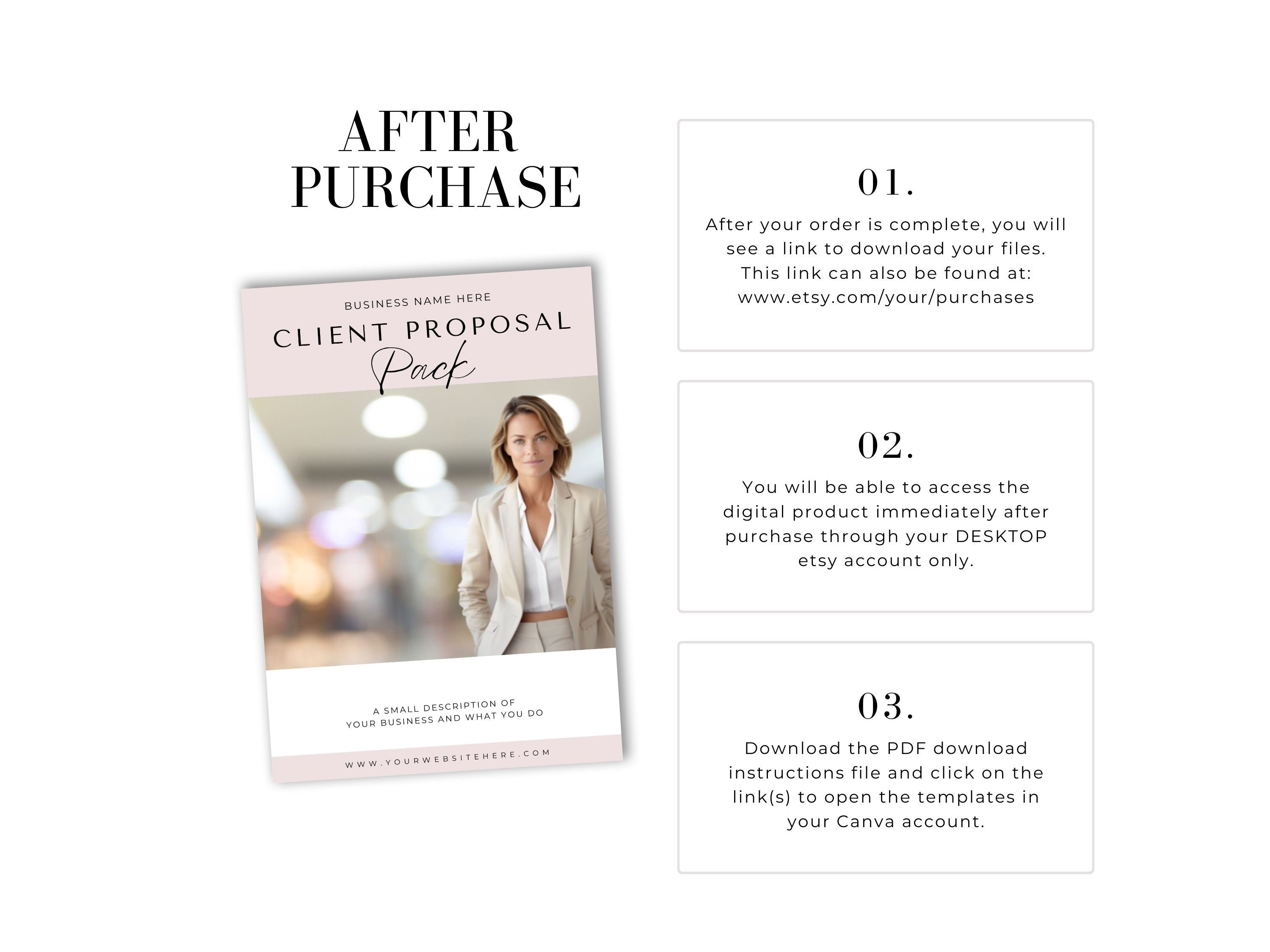 Proposal Contract Template, Welcome Packet for New Client, Canva ...