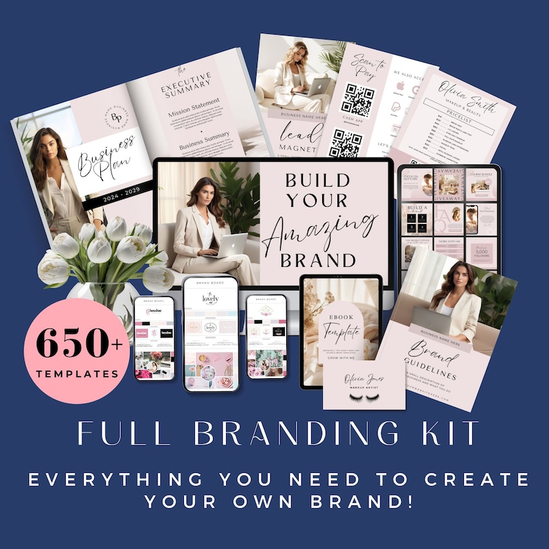 Brand Identity Kit, Full Business Starter Package, Brand Bundle ...