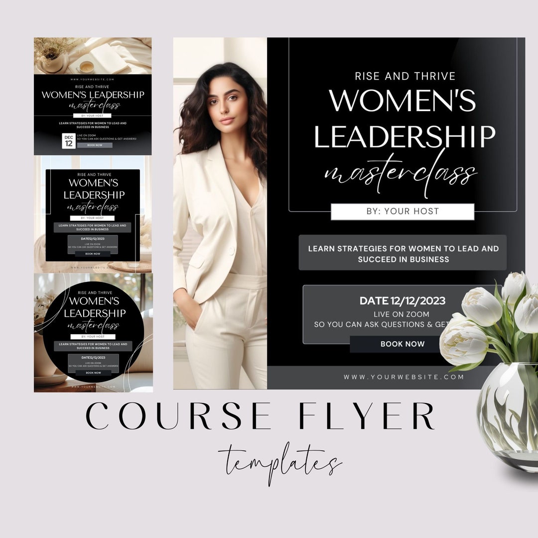 Course Flyer Template, Course Flyer Masterclass Canva Template, DIY ...