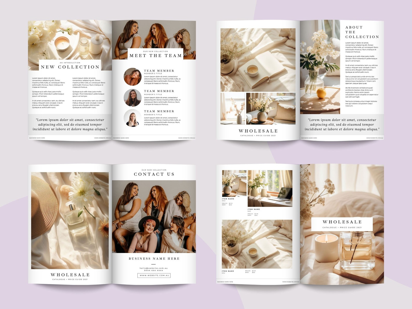 Product Line Sheet Canva, Line Sheet Template for Candle Business ...