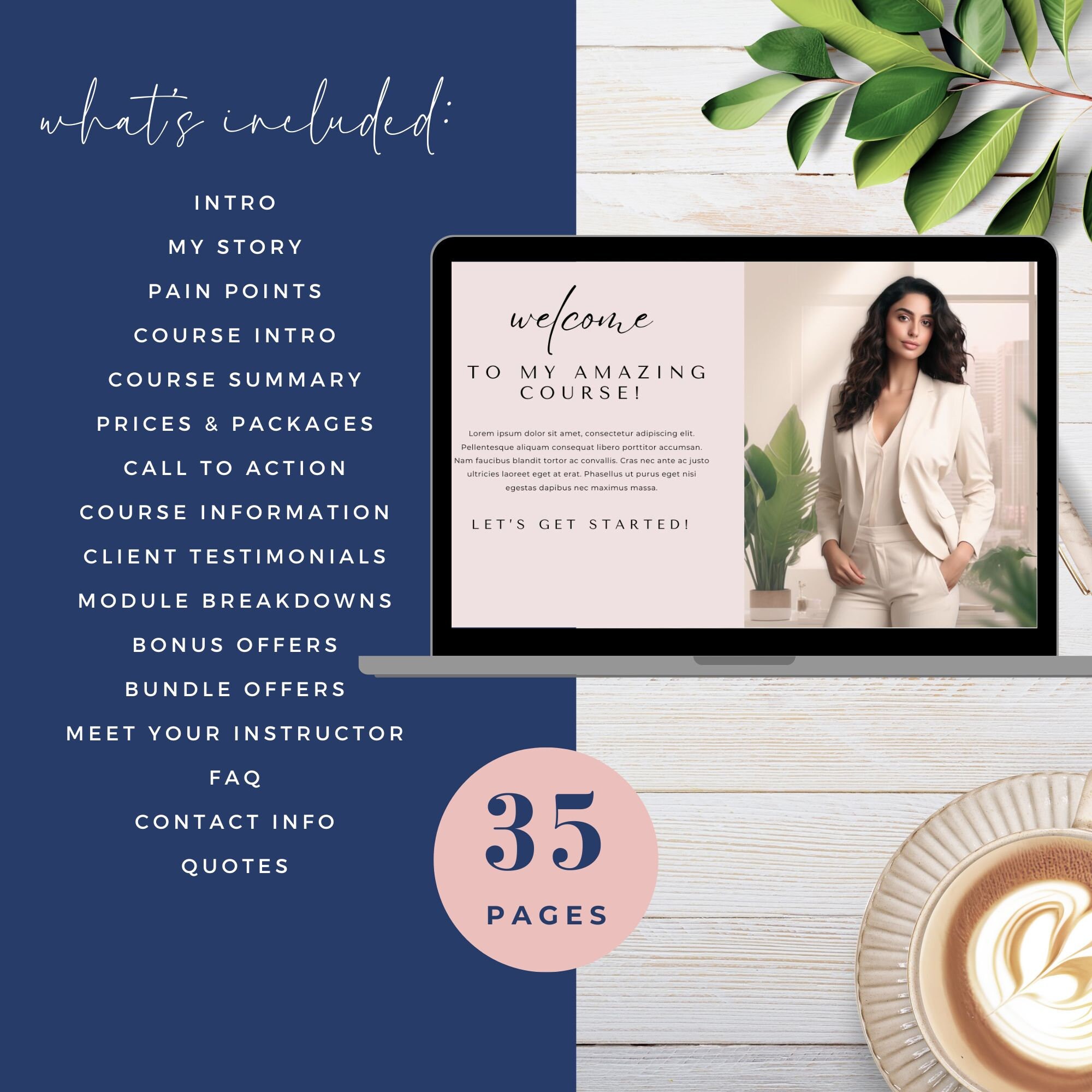 Course Sales Page Canva Template, Course Creator Sales Page, Canva ...