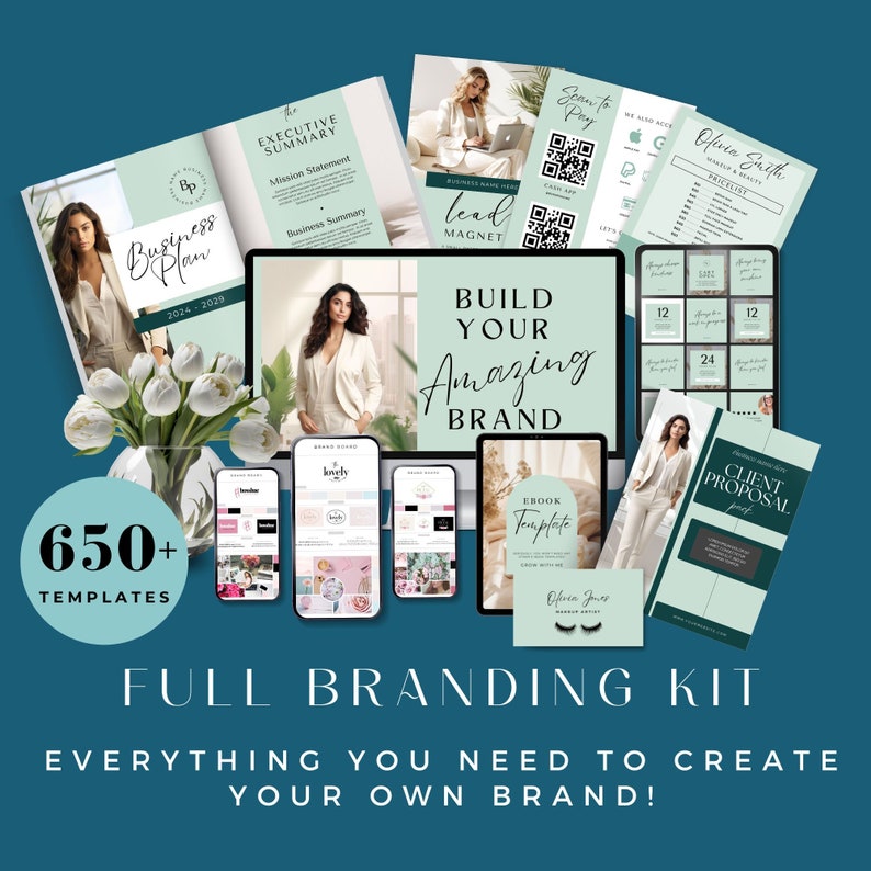 Brand Identity Guidelines Branding Starter Kit, Canva Template, Full ...