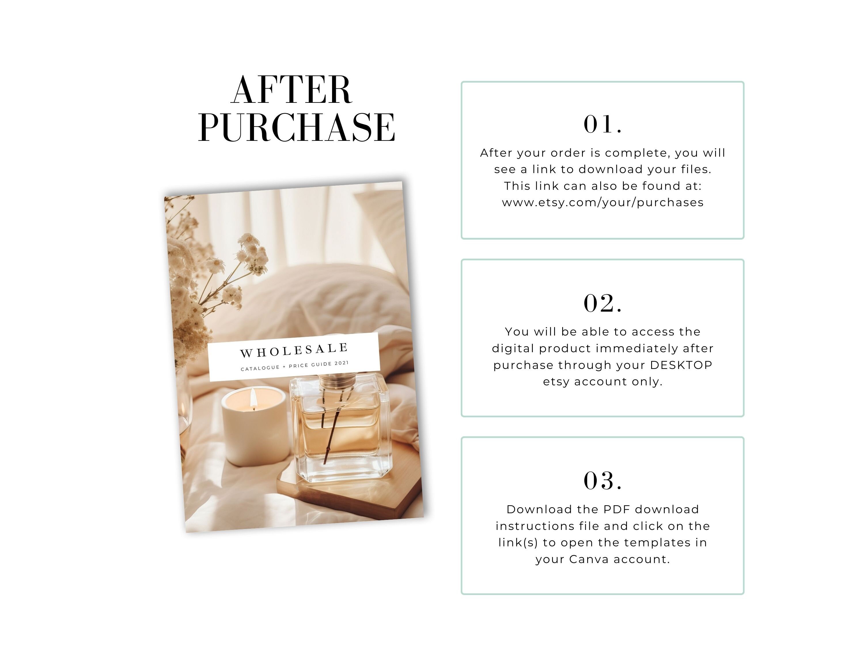 Product Line Sheet Canva Line Sheet Template for Candle - Etsy