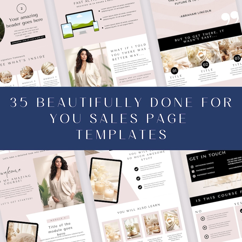 Course Sales Page Canva Template, Course Creator Sales Page, Canva ...