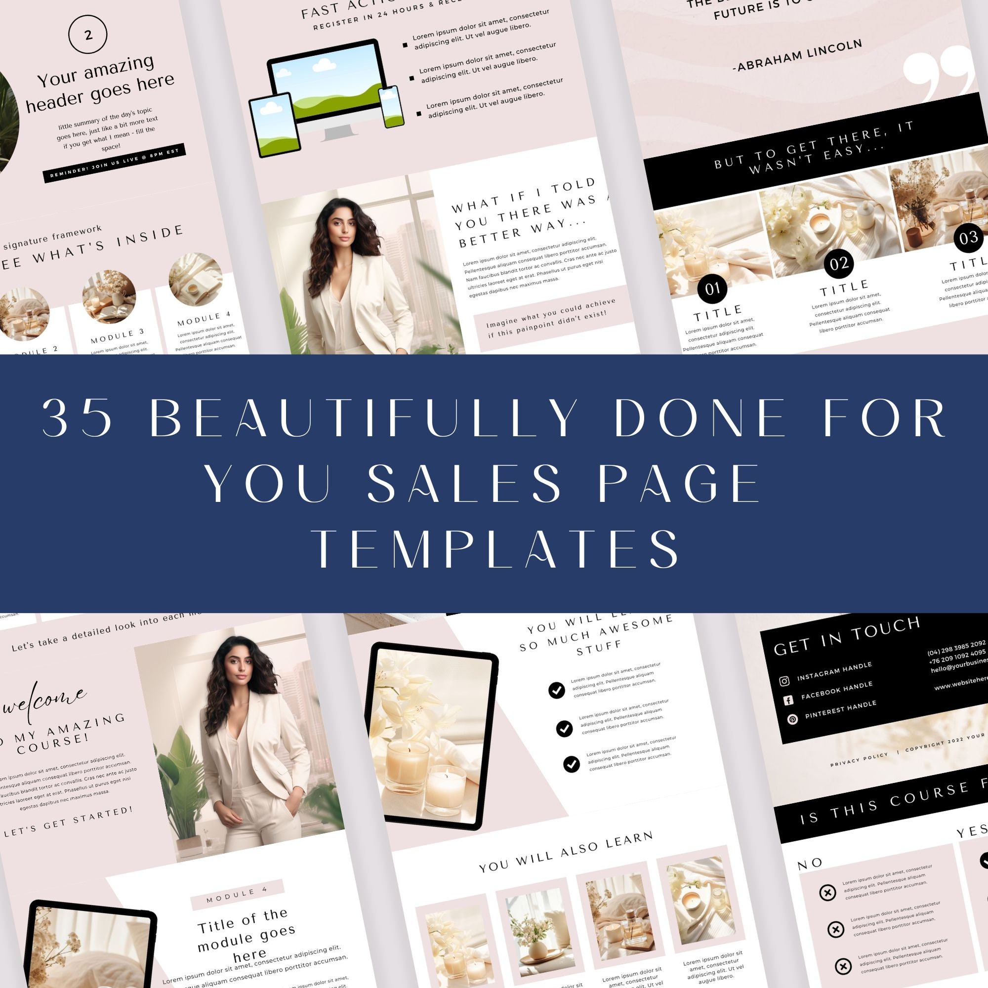 Course Sales Page Canva Template, Course Creator Sales Page, Canva ...