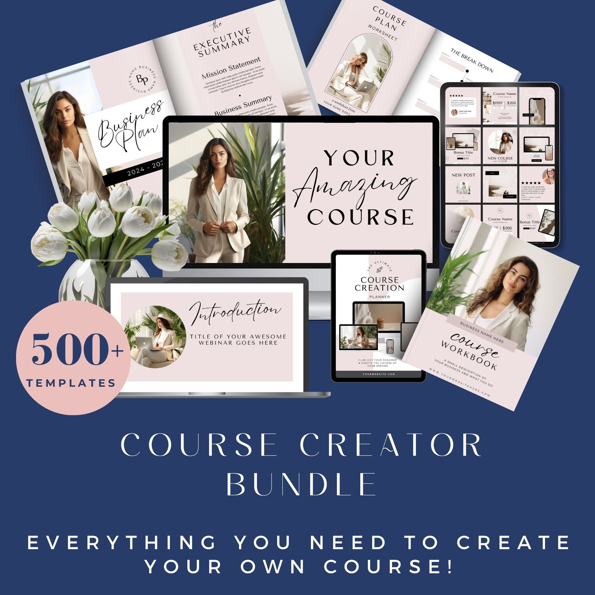 Course Flyer Template, Course Flyer Masterclass Canva Template, DIY Course Flyer, Premade ...