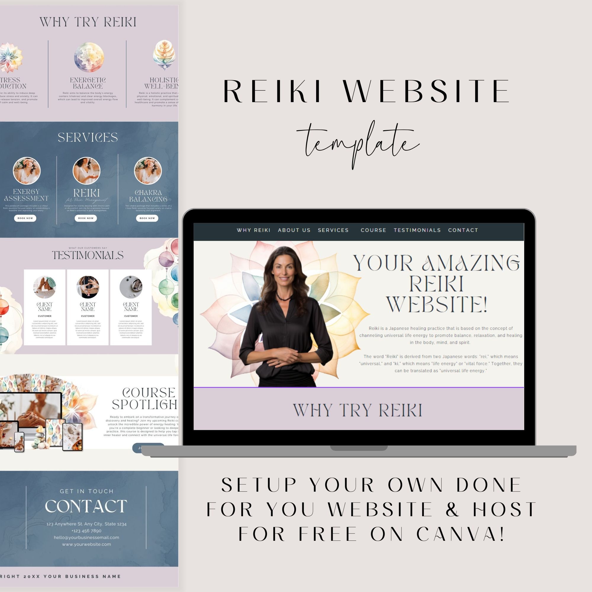 Reiki Business Bundle, Reiki Client Intake Consent Form, Distance ...