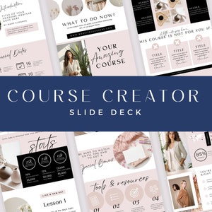 Course Creator Slide Deck, Webinar Template, Canva Pitch Deck ...