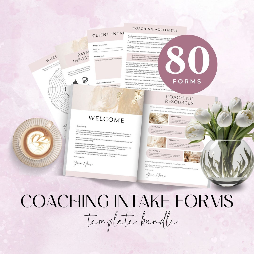 Life Coaching Intake Form, Coaching Intake Forms, Coaching Templates ...