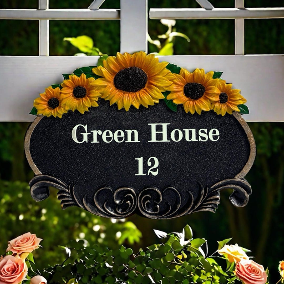 Personalized Sunflower Welcome Sign Outdoor Plaque Farmhouse Plaque ...