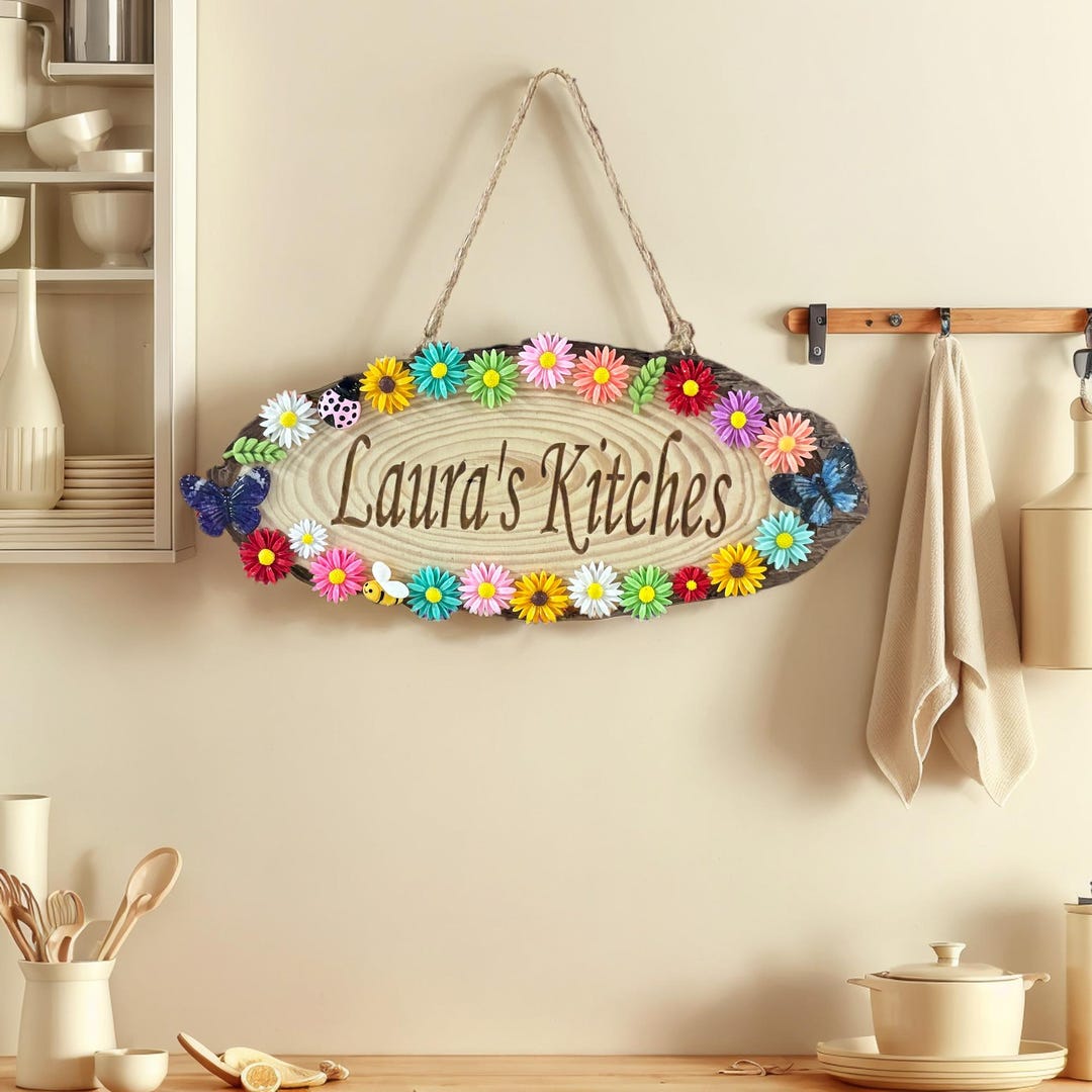 Personalized Kitchen Sign, Custom Kitchen Sign for Kitchen Decor ...