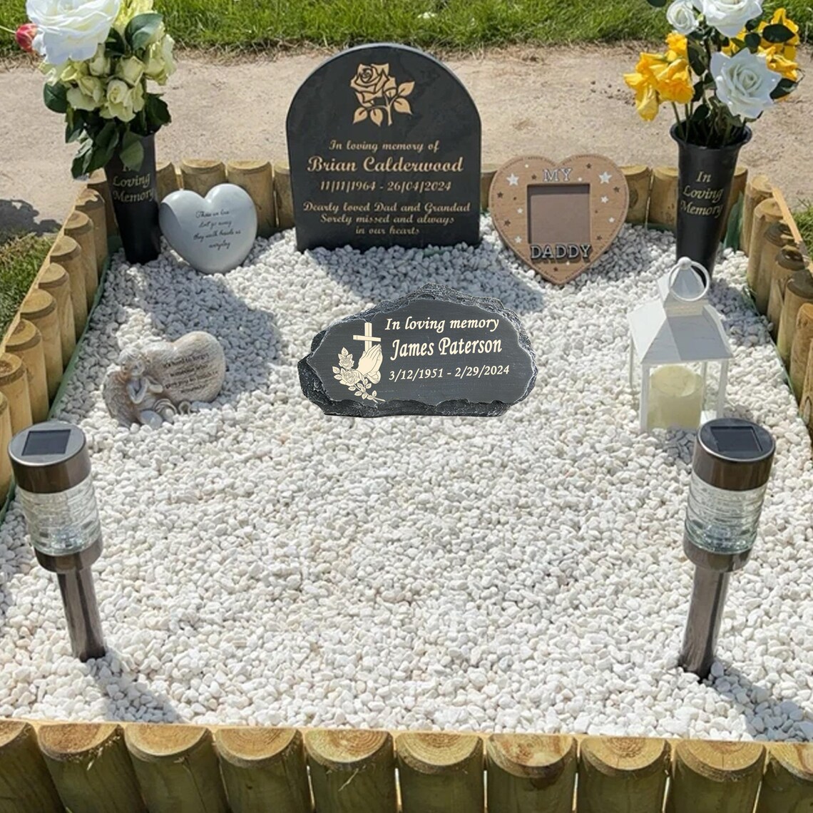 Personalised Gravestone Memorial, Memorial Headstone Grave Marker for ...