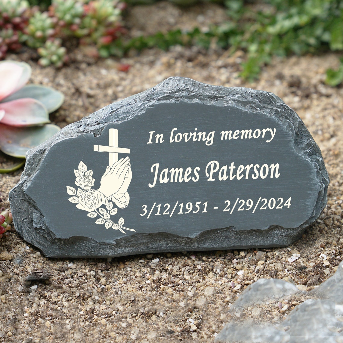 Personalised Gravestone Memorial, Memorial Headstone Grave Marker for ...