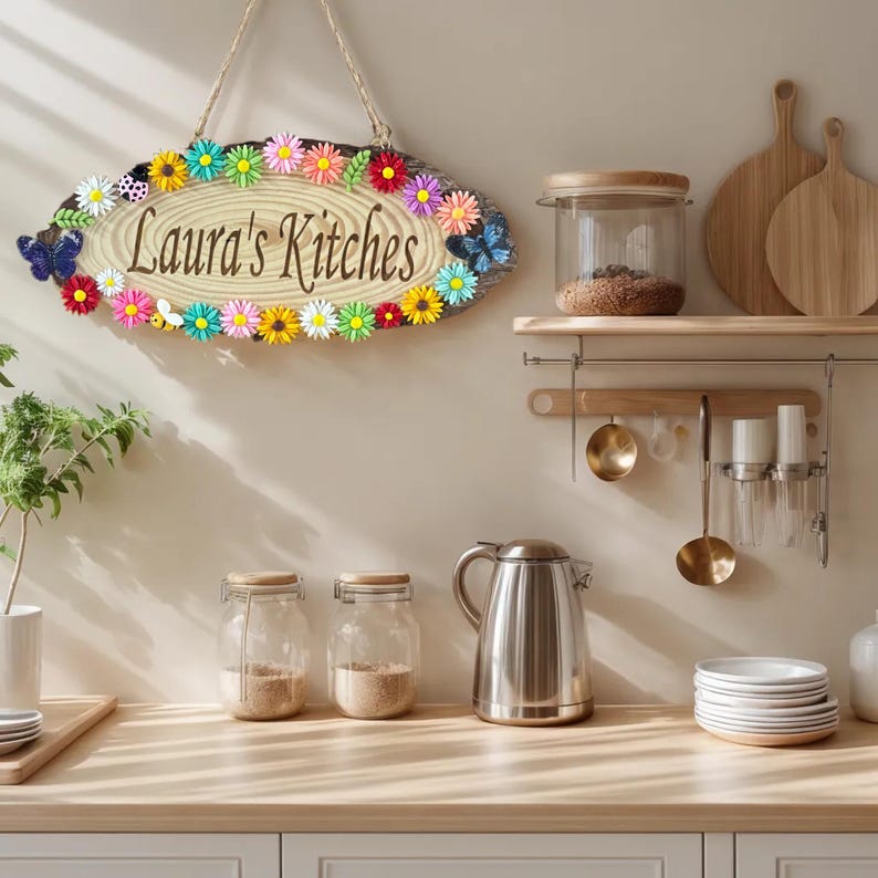 Personalized Wooden Garden Sign, Solid Rustic Wood, Custom Home, Office ...
