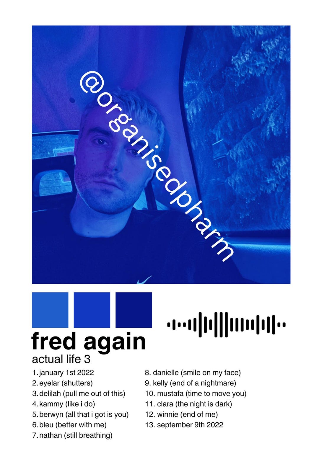 Fred Again Actual Life 3 Poster - Etsy