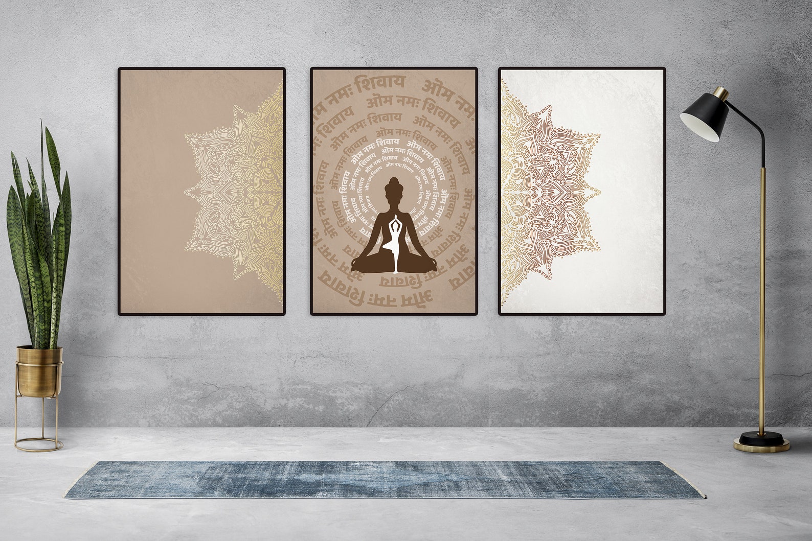 Spiritual Meditation Wall Art Sanskrit Yoga Mantra Studio Poster ...