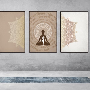Spiritual Meditation Wall Art Sanskrit Yoga Mantra Studio Poster ...